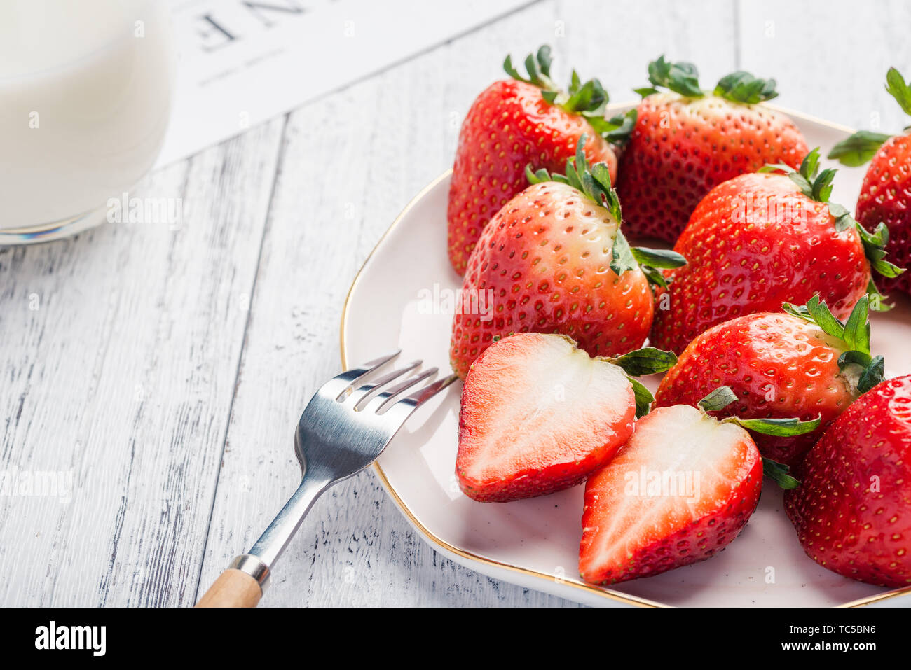 Fresh strawberry creative combination Stock Photo - Alamy