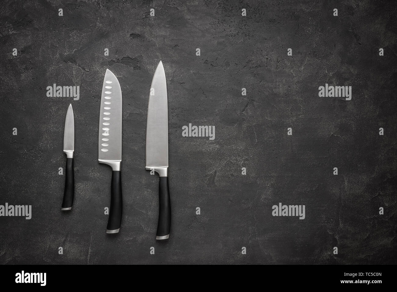 Set professional knives on hi-res stock photography and images - Alamy