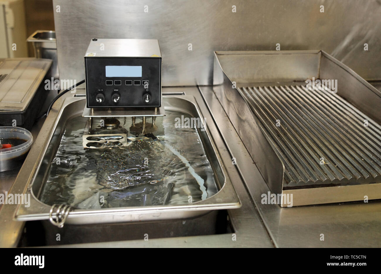 Low temperature boiling machine - new technology cuisine Stock Photo ...