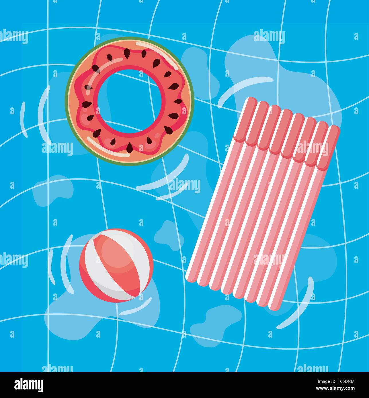 Summer design with pool and float, vector illustration Stock Vector ...