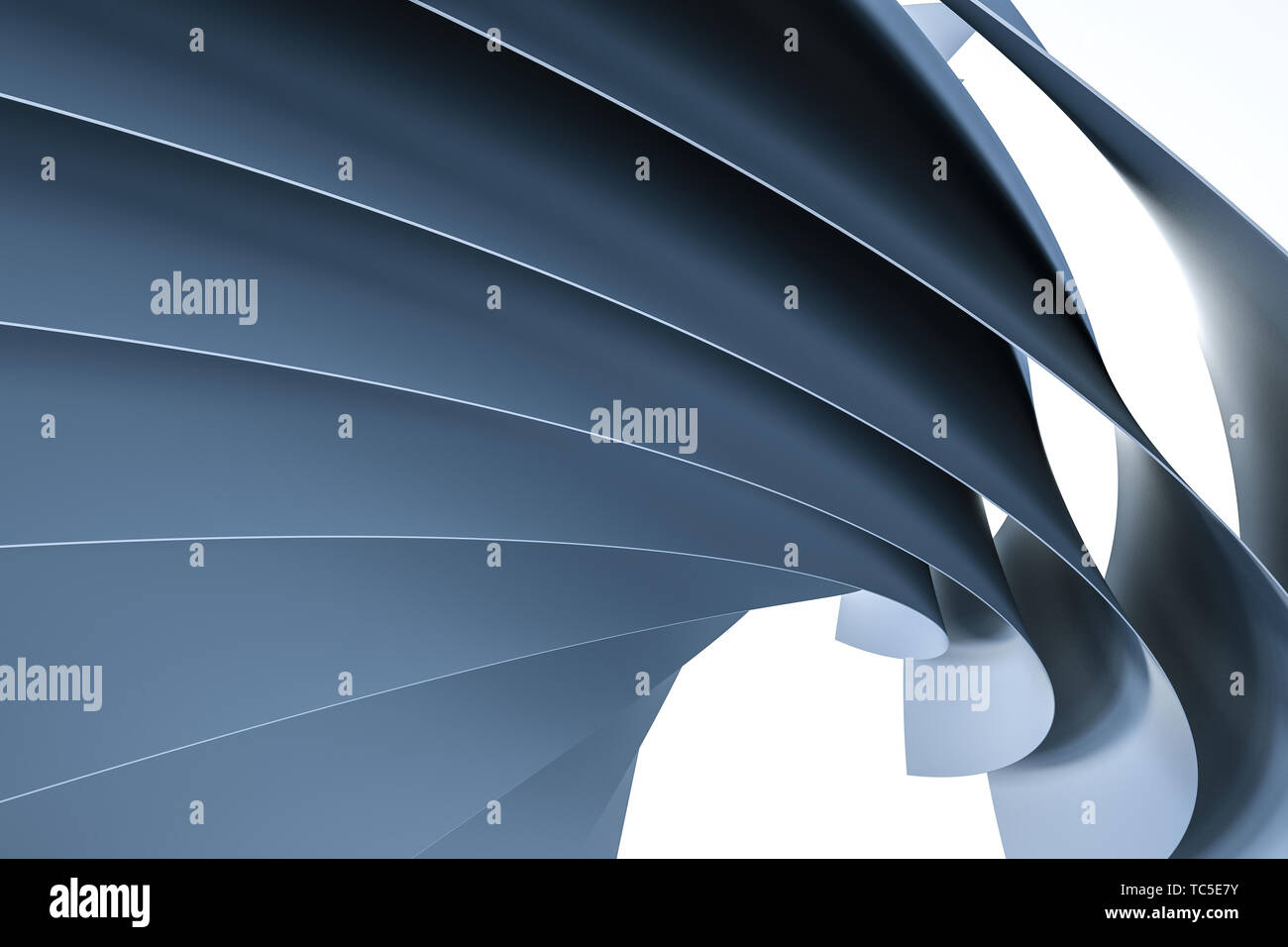 Three-dimensional rendering, curved surface with texture background ...