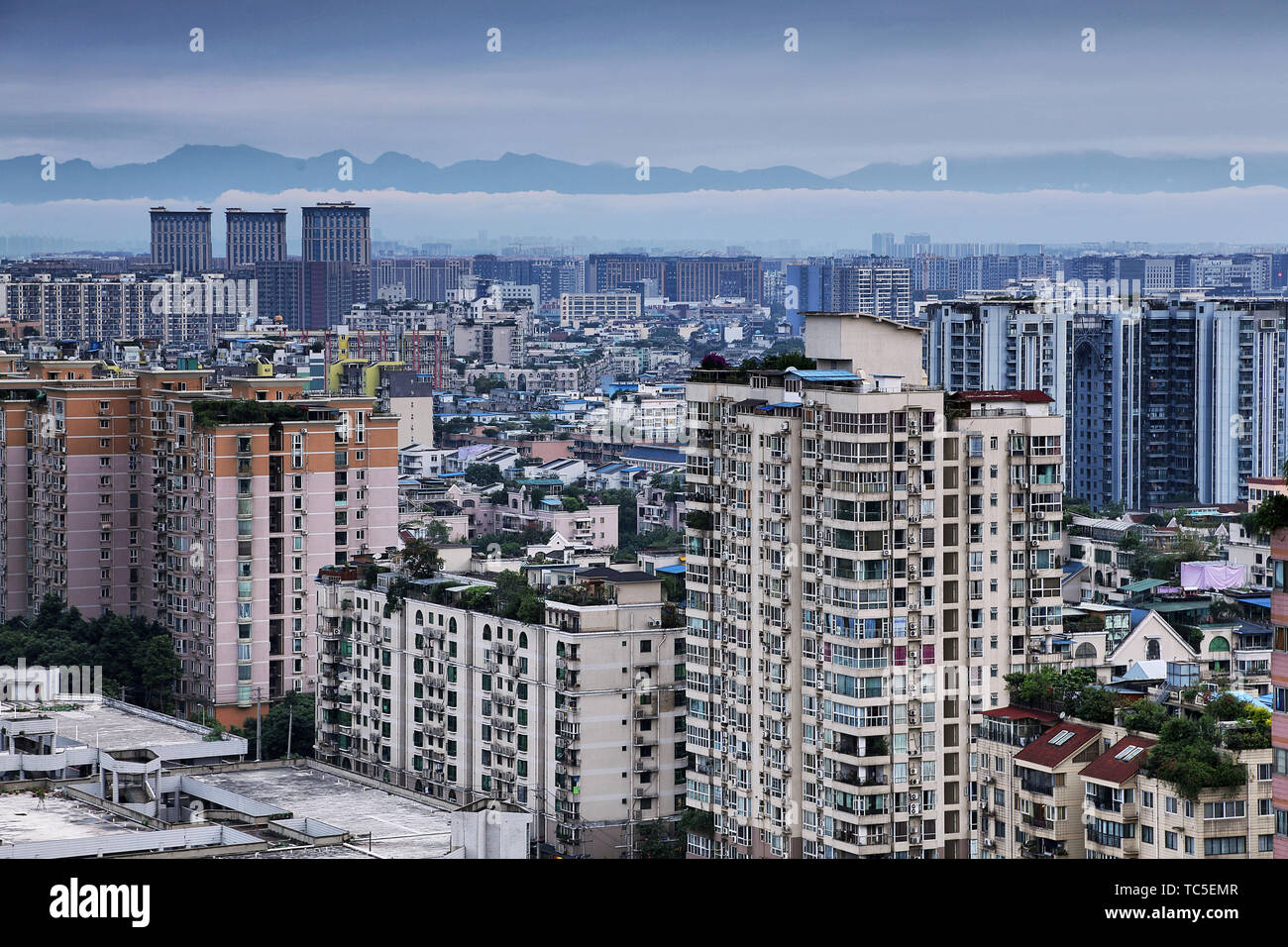 Chengdu City Architecture Scenery Stock Photo - Alamy
