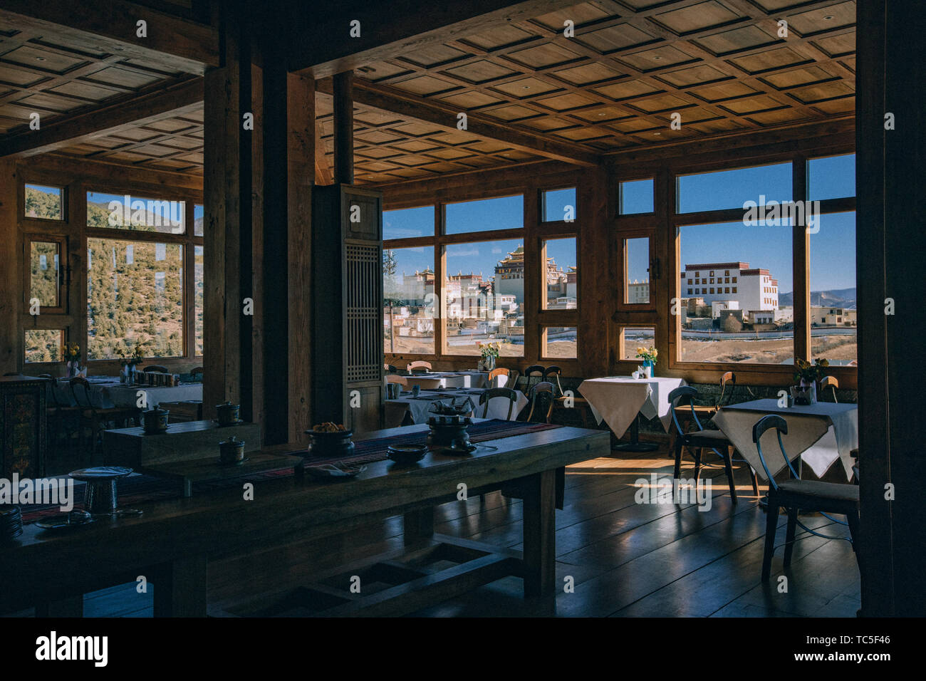 Restaurant with view Stock Photo - Alamy