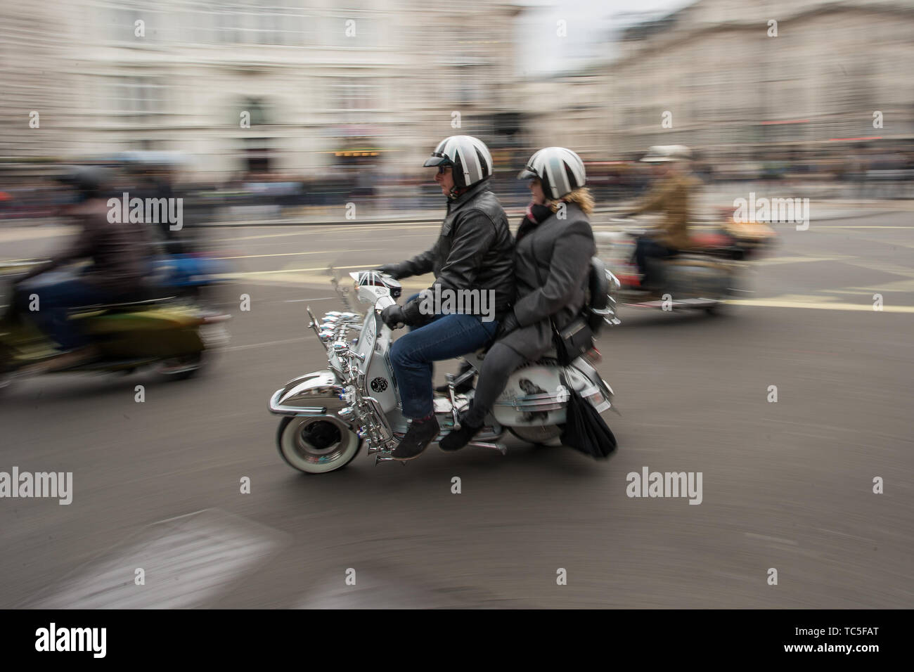Hundreds of scooterists & mods meet at Carnaby Street to attend the ...