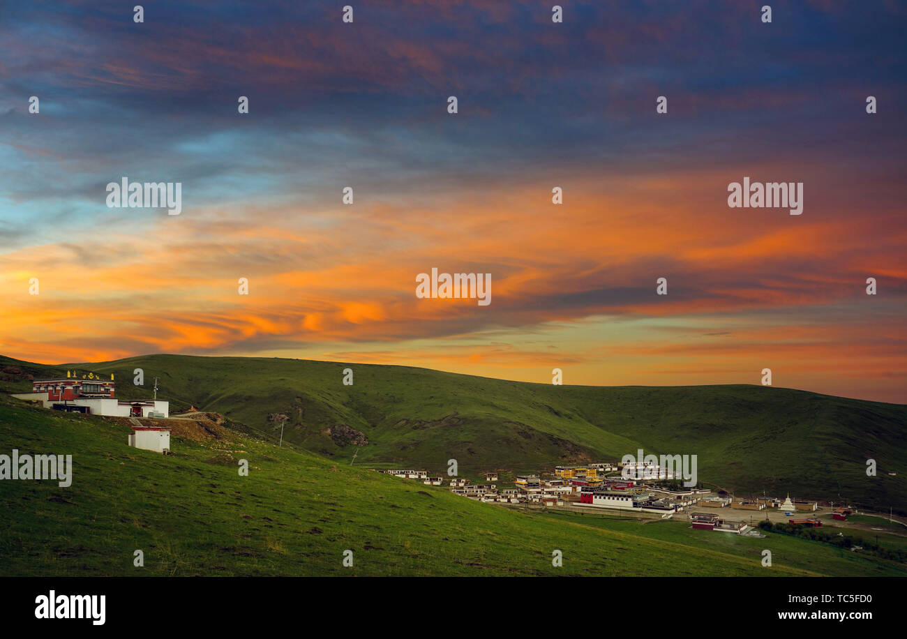 Gannan Tibetan area scenery Stock Photo - Alamy