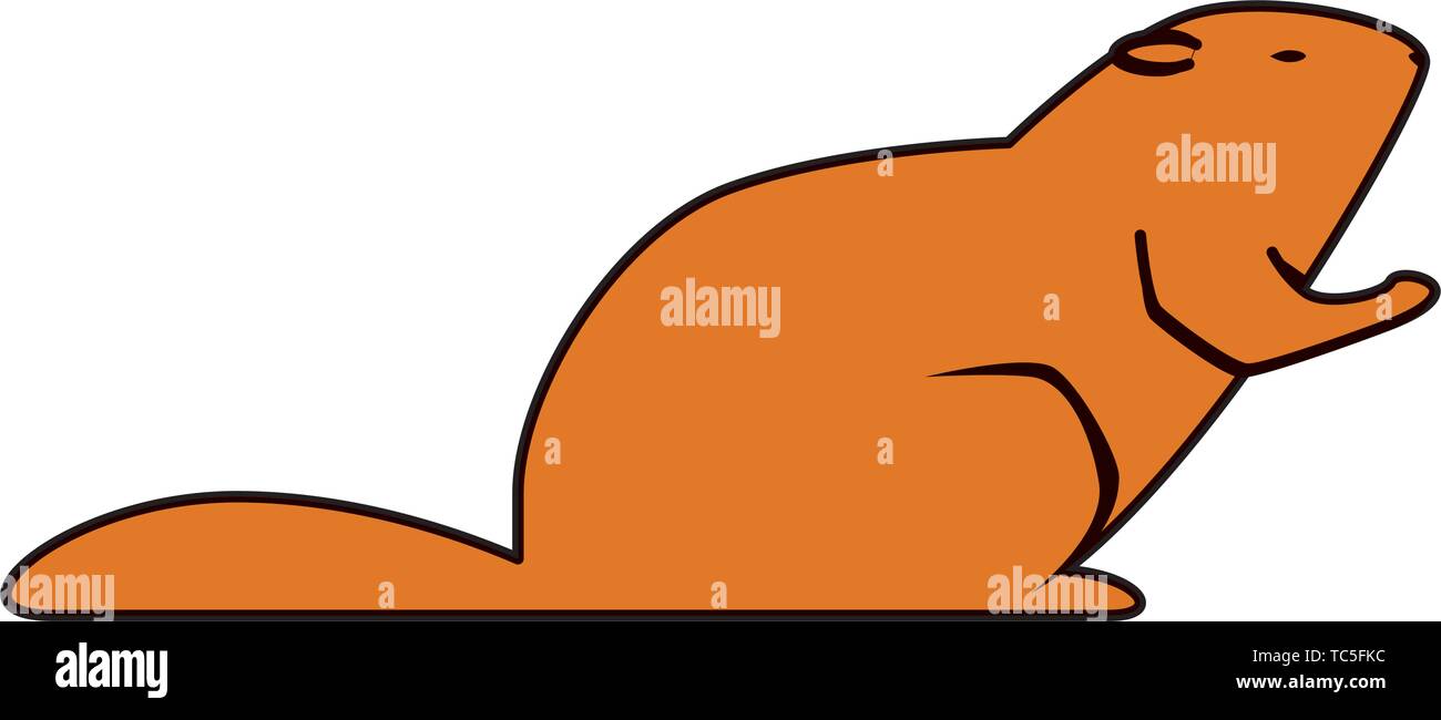 cute otter rodent animal icon Stock Vector Image & Art - Alamy