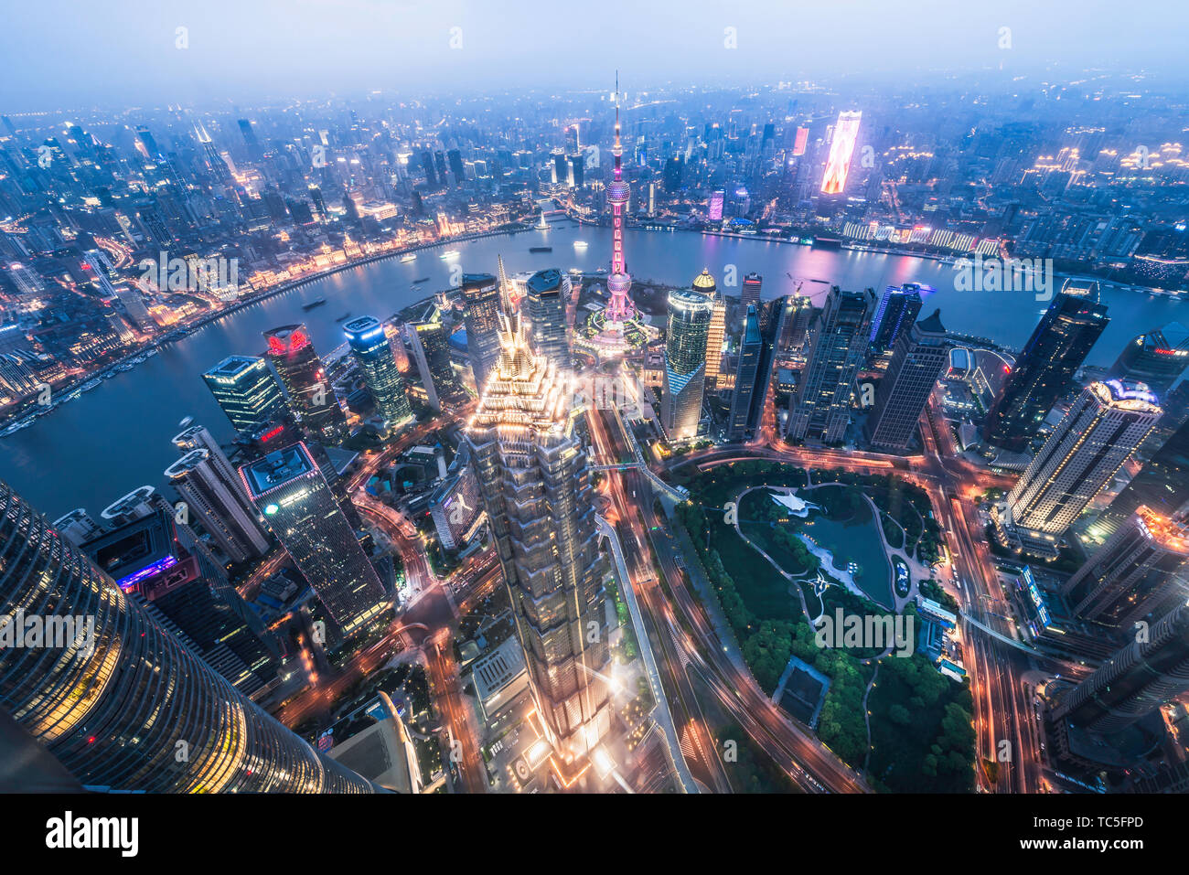 Lujiazui birds eye view hi-res stock photography and images - Alamy