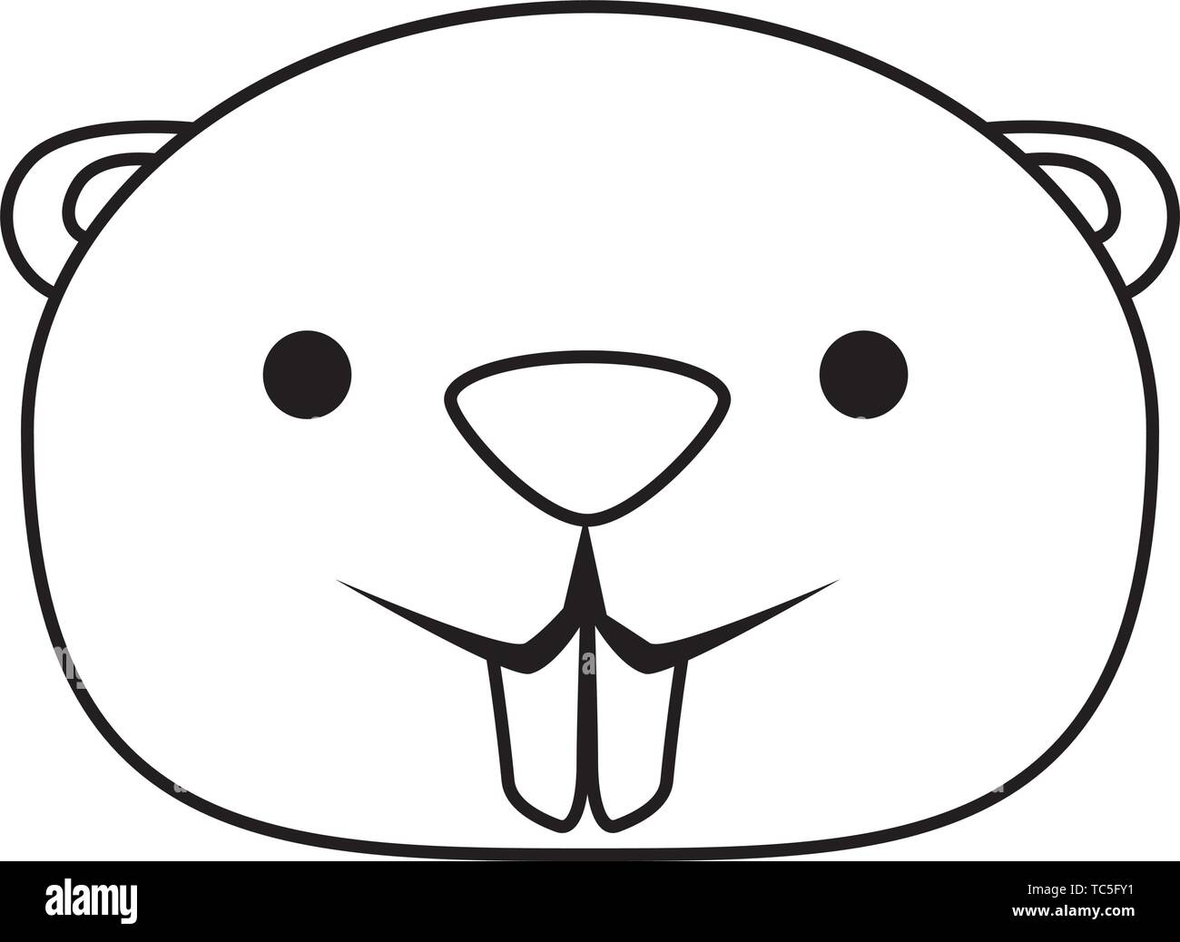 cute beaver mascot animal icon Stock Vector Image & Art - Alamy