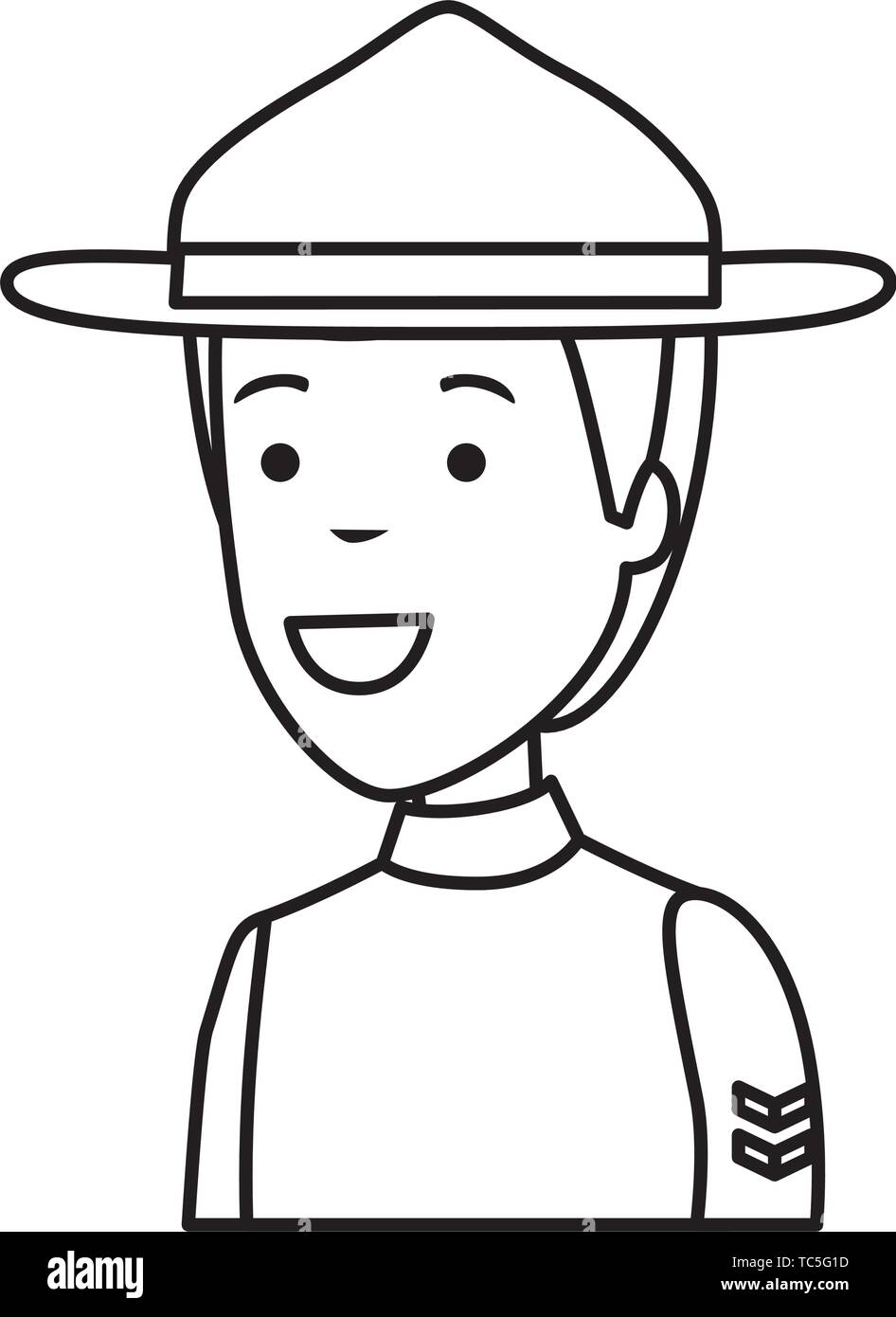 canadian officer ranger avatar character Stock Vector Image & Art - Alamy