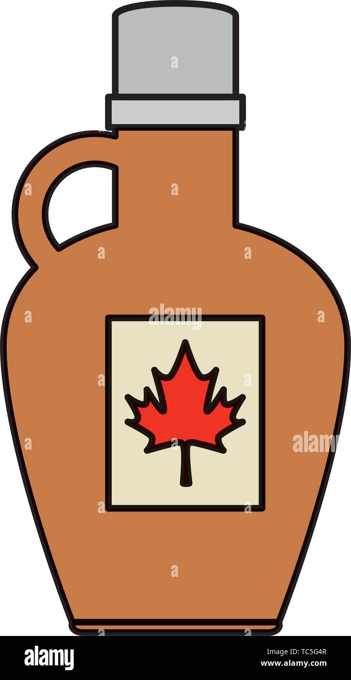 sweet maple syrup bottle product Stock Vector Image & Art - Alamy
