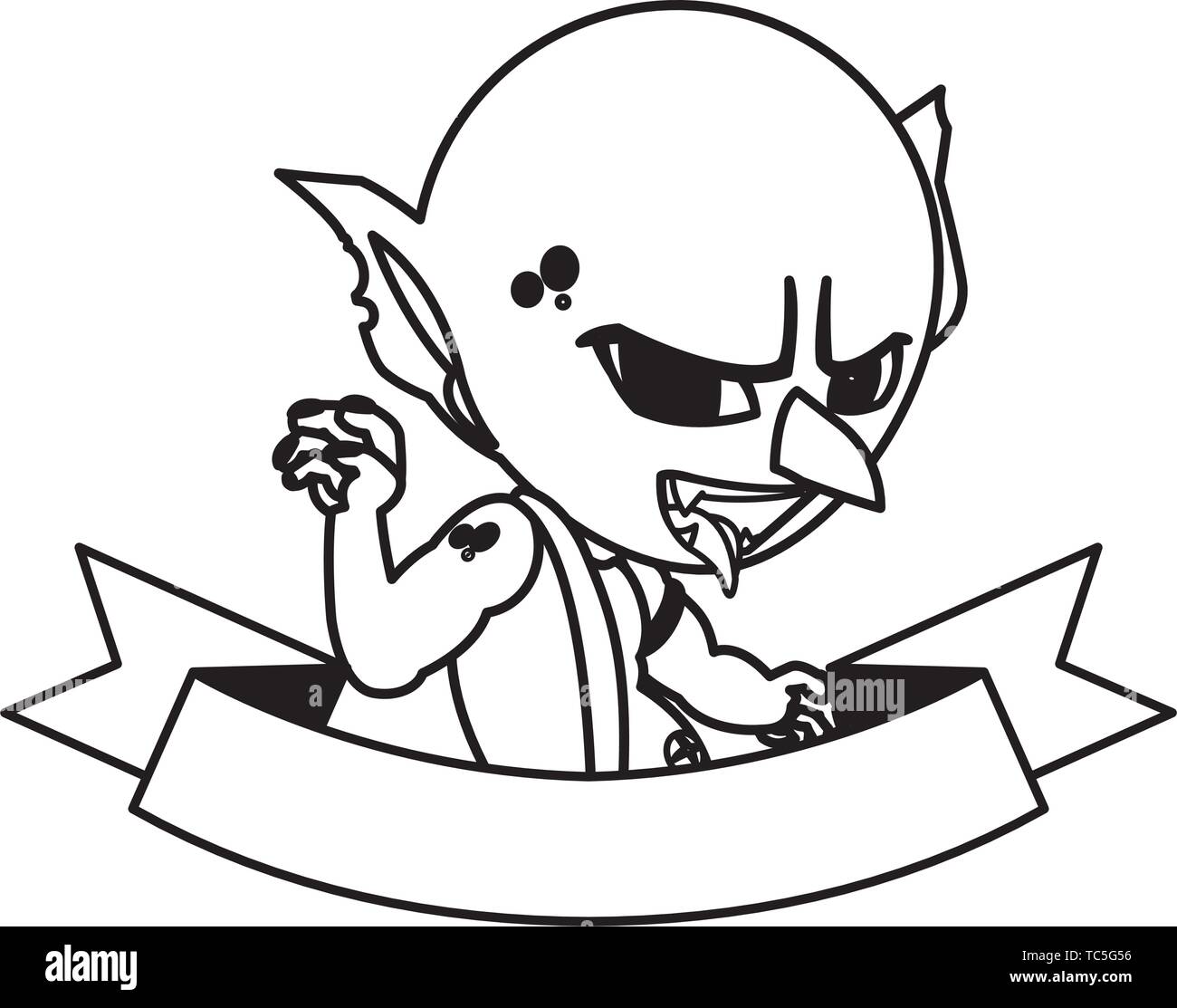 ugly troll magic character vector illustration design Stock Vector ...