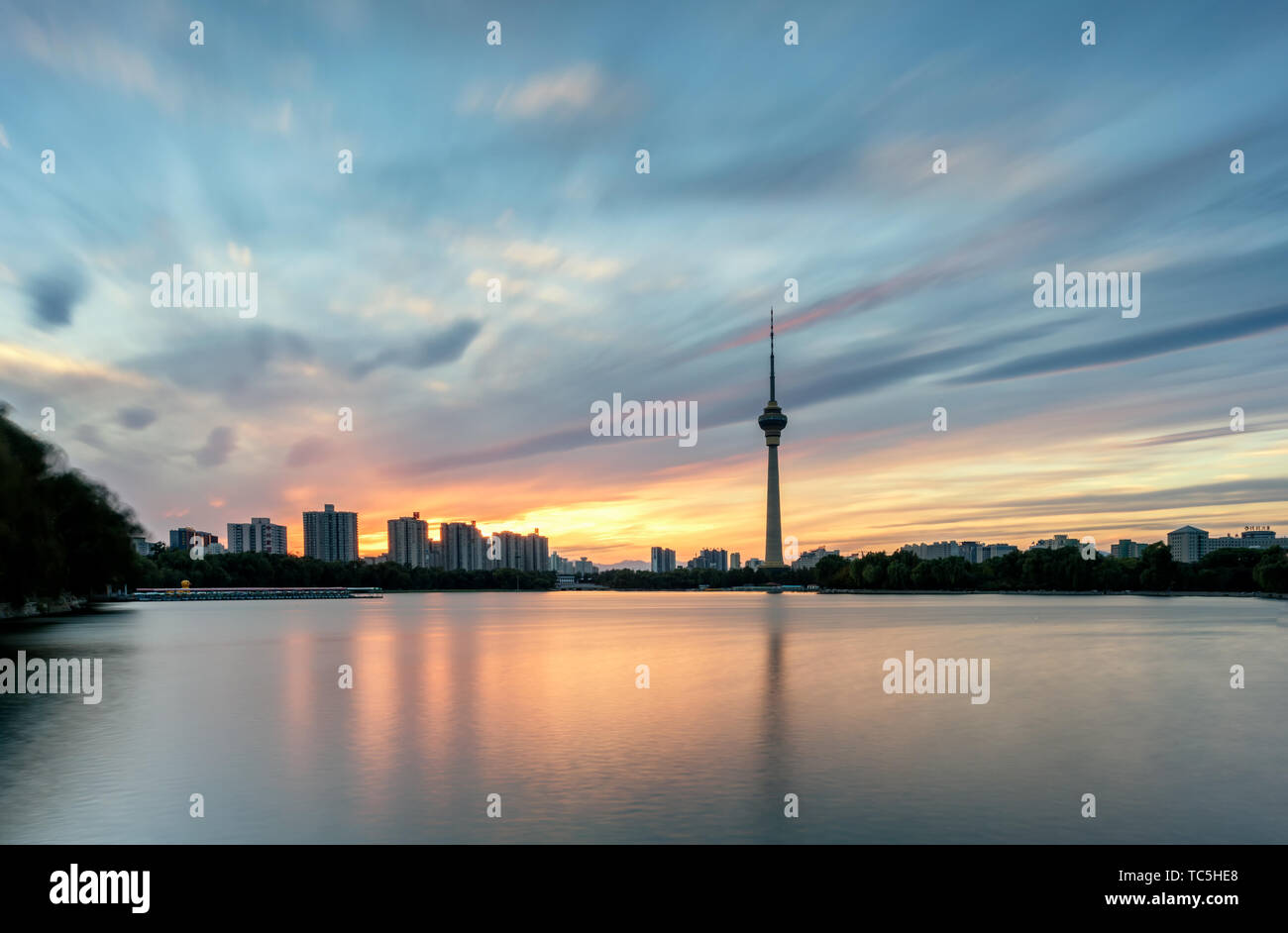 Skylight Tower Shadow, Central Radio and Television Tower in all kinds ...