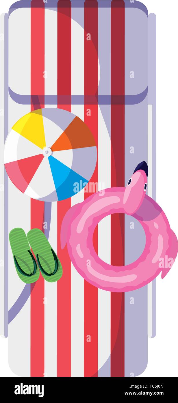 summer float with flemish and balloon vector illustration design Stock ...