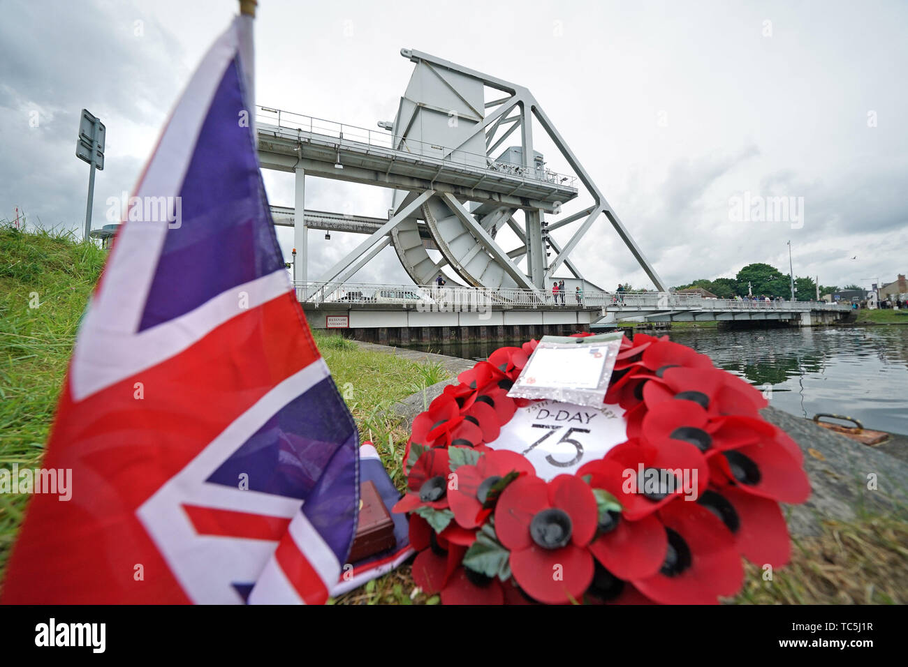 Pegasus Bridge in Normandy, France during commemorations for the 75th ...