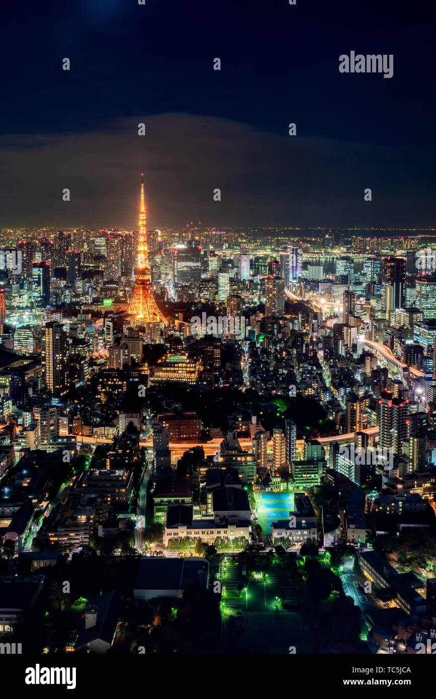 Tokyo Tower, Japan - communication and observation tower Stock Photo ...
