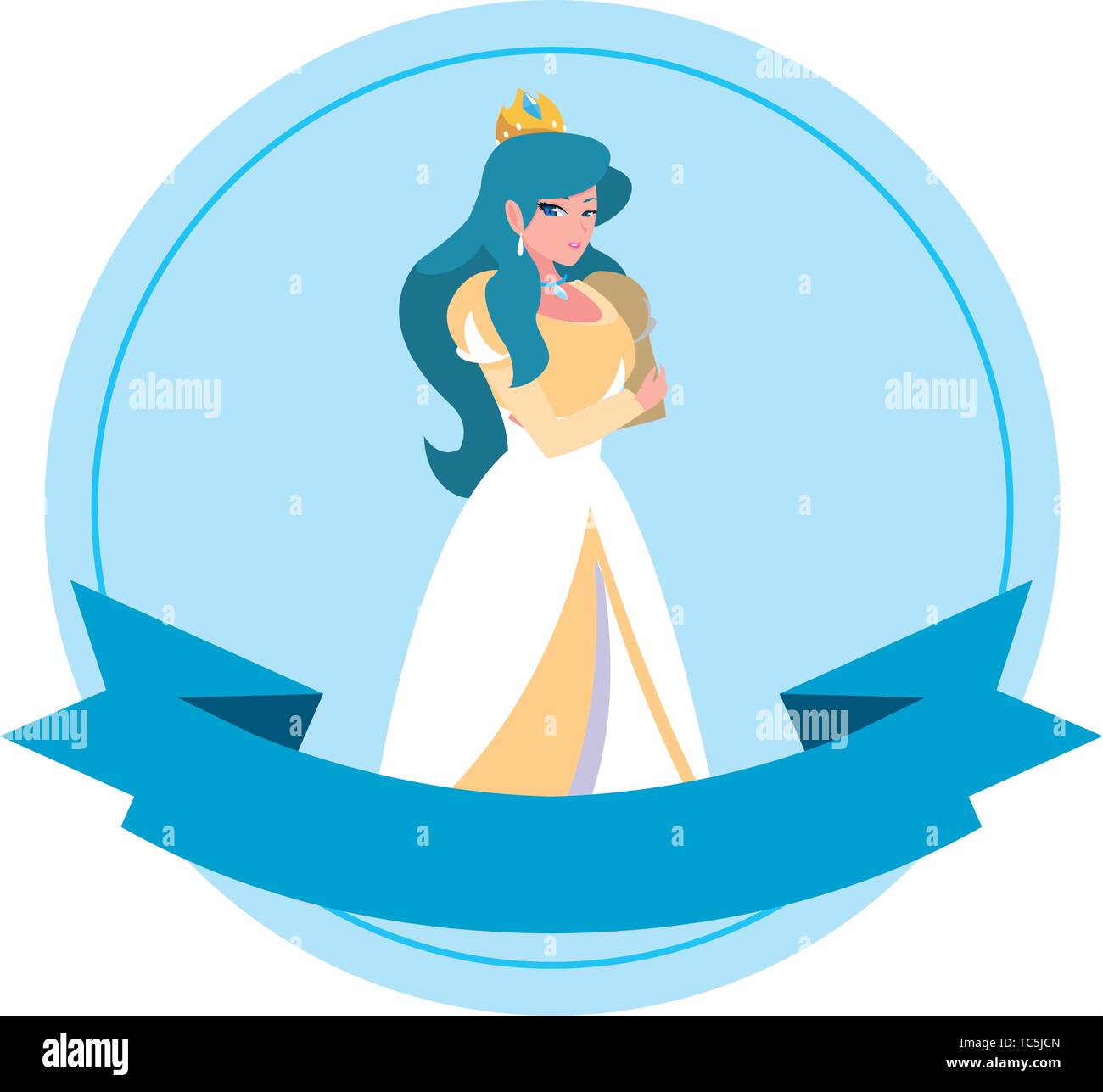 beautiful princess of tales character vector illustration design Stock ...