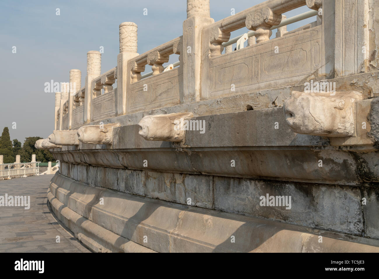 Han white jade railing at the Temple of Heaven in Beijing Stock Photo ...