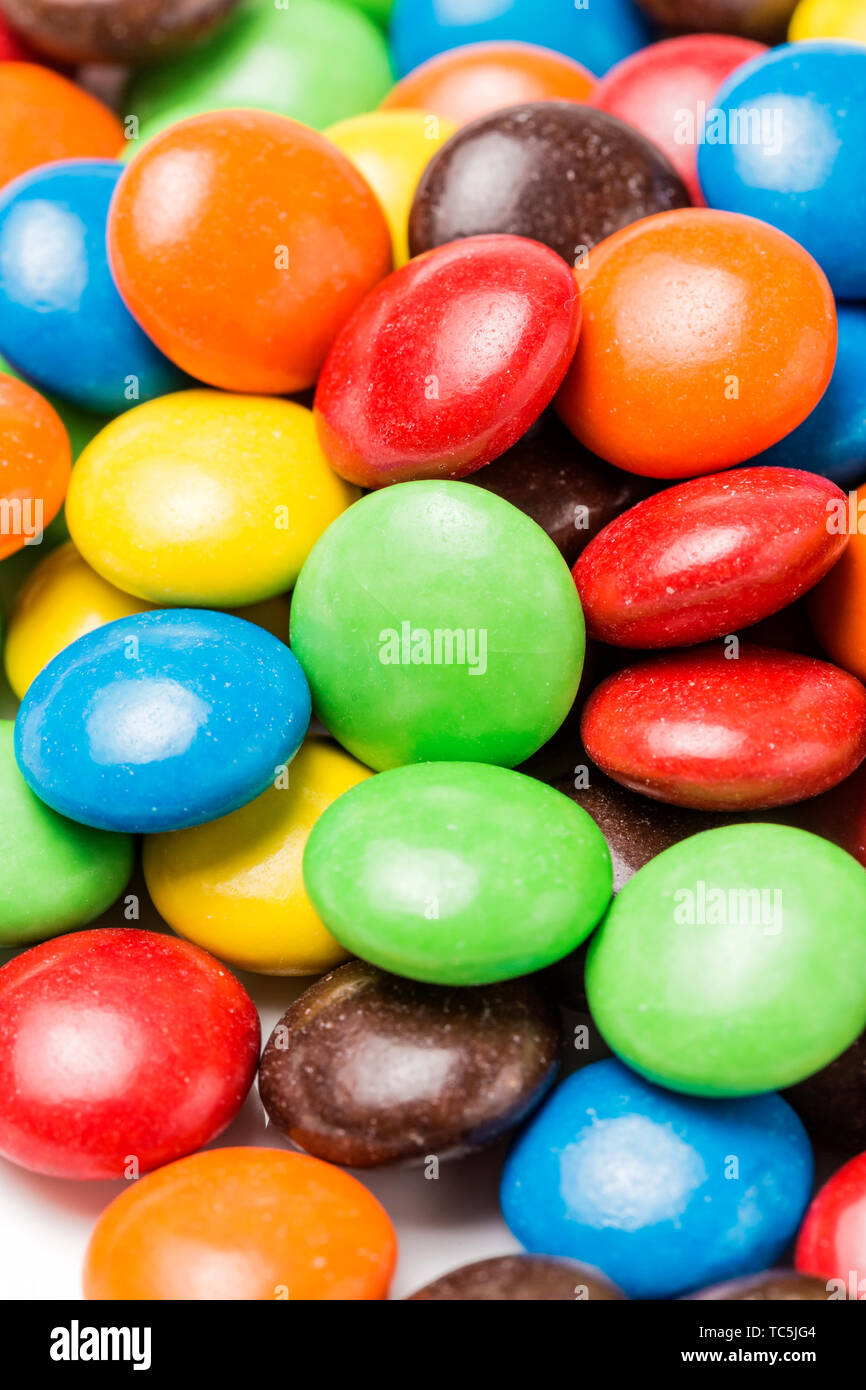 Colored chocolate beans Stock Photo - Alamy