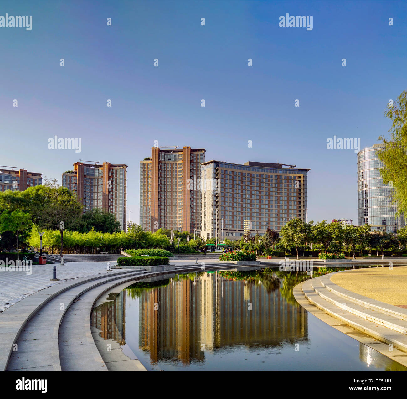 Architectural Scenery of Yinchuan City Stock Photo - Alamy