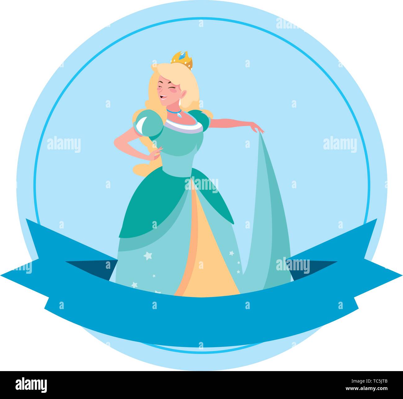 beautiful princess of tales character vector illustration design Stock ...