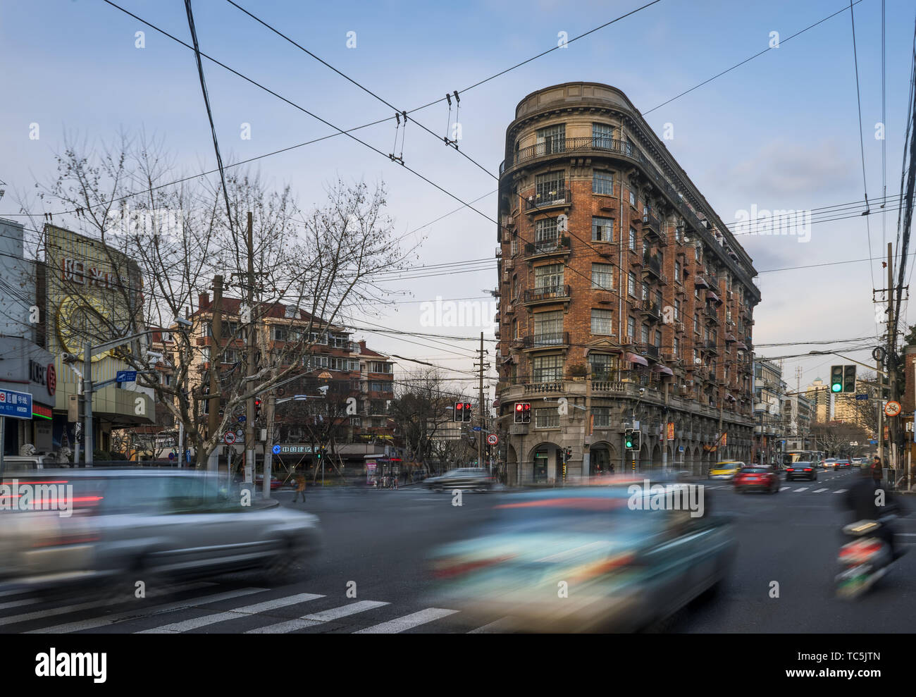 Scenic spots and historical apartments wukang building hi-res stock ...