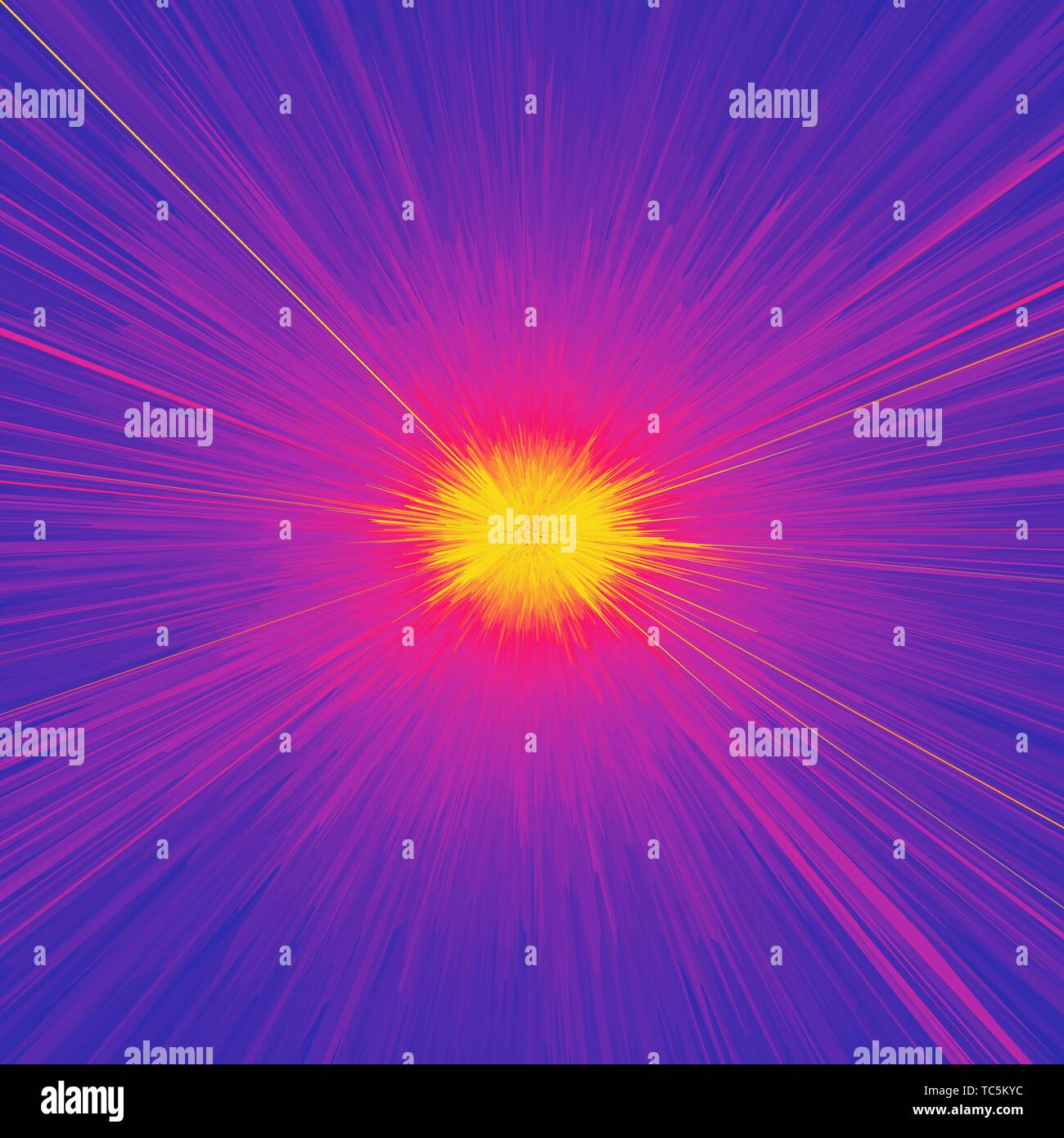 Background with explosion. Starburst dynamic lines. Solar or starlight ...