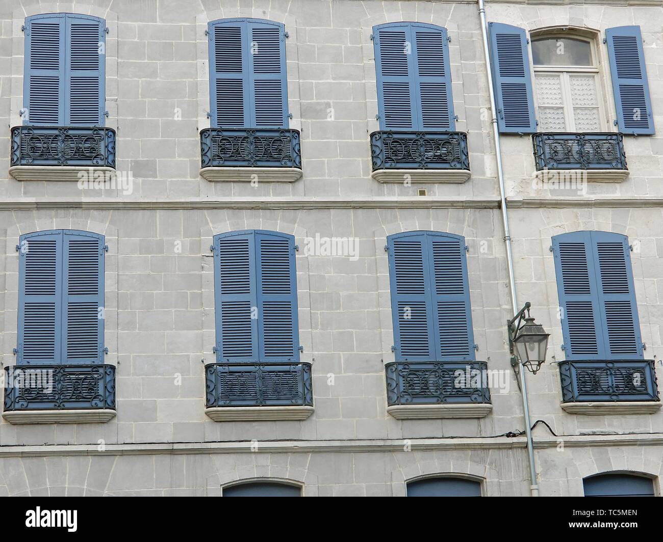 French Blue Shutter High Resolution Stock Photography and Images - Alamy