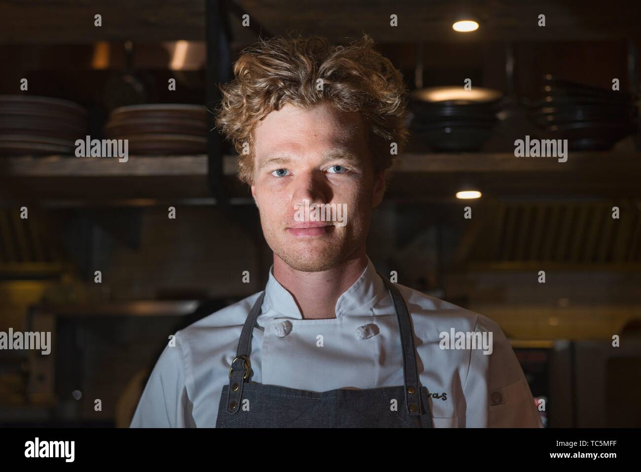 Portrait of Michelin chef Riley Sanders, Bangkok, Thailand Stock Photo ...
