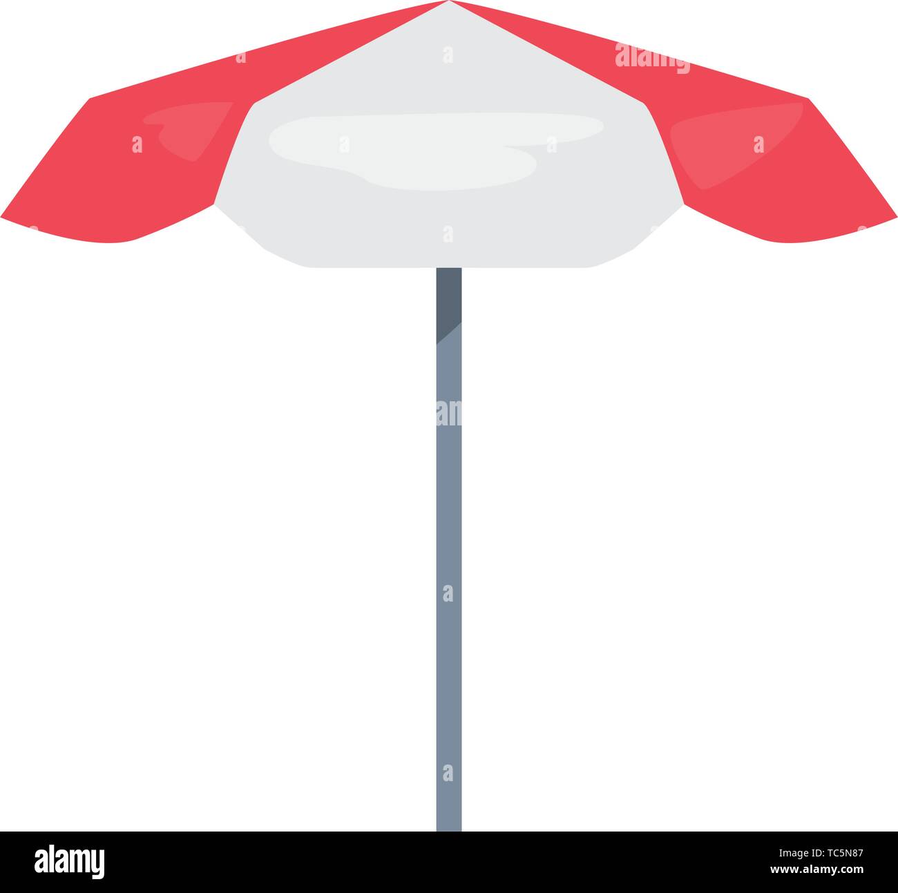 open umbrella parasol on white background vector illustration Stock ...