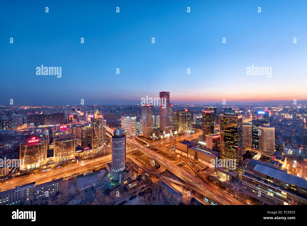 Beijing sunset city aerial hi-res stock photography and images - Alamy