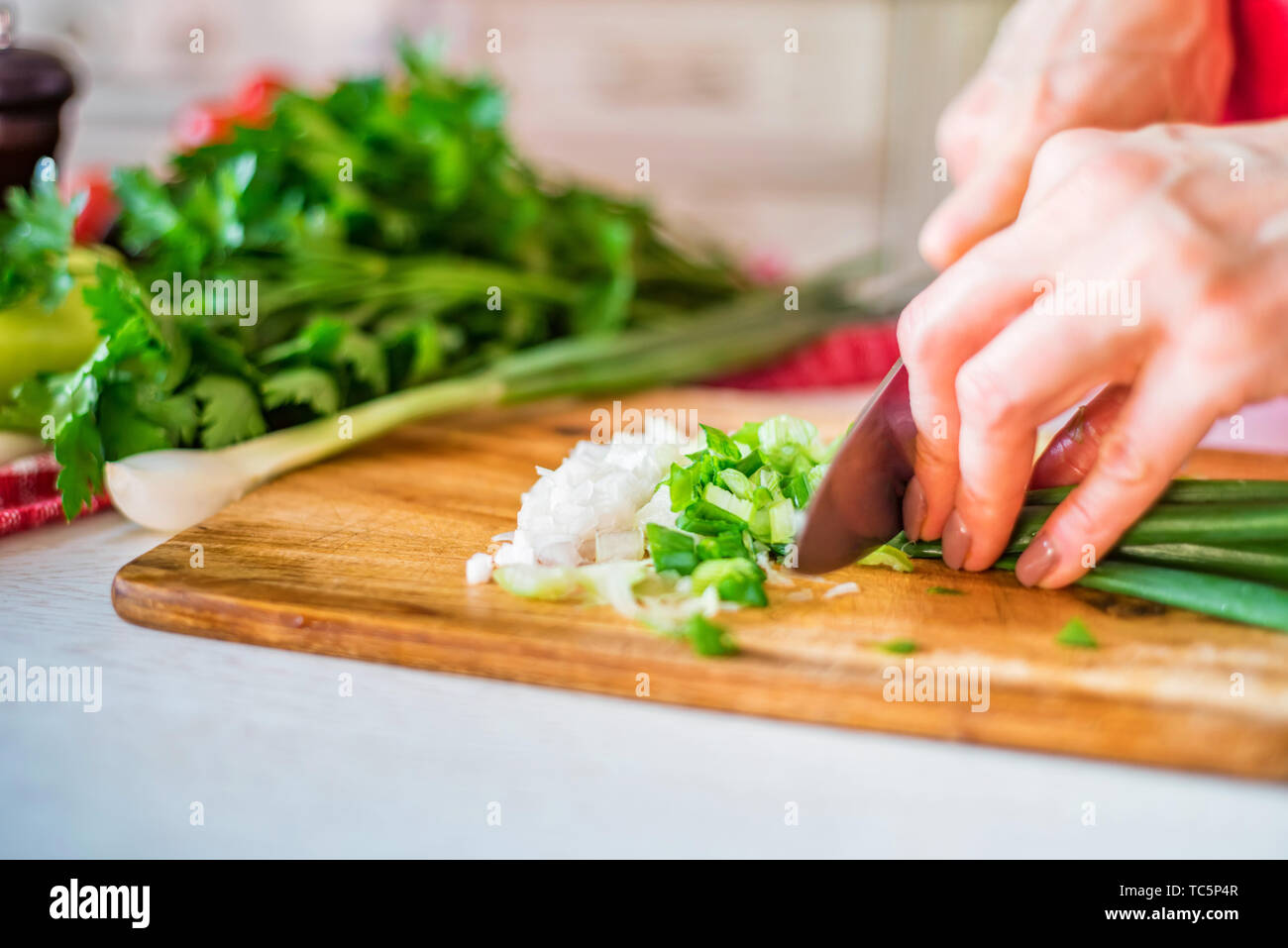 Hand knife cuts carrot hi-res stock photography and images - Alamy
