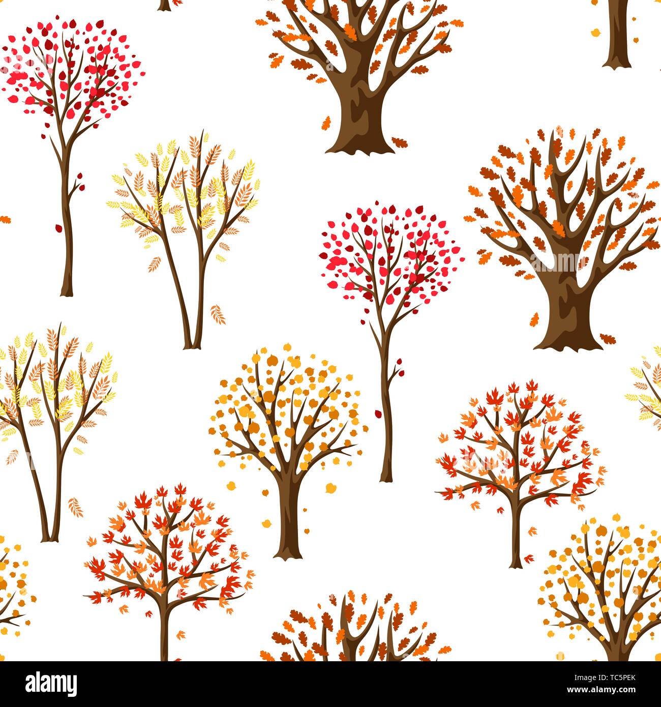 Autumn ash trees Stock Vector Images - Alamy