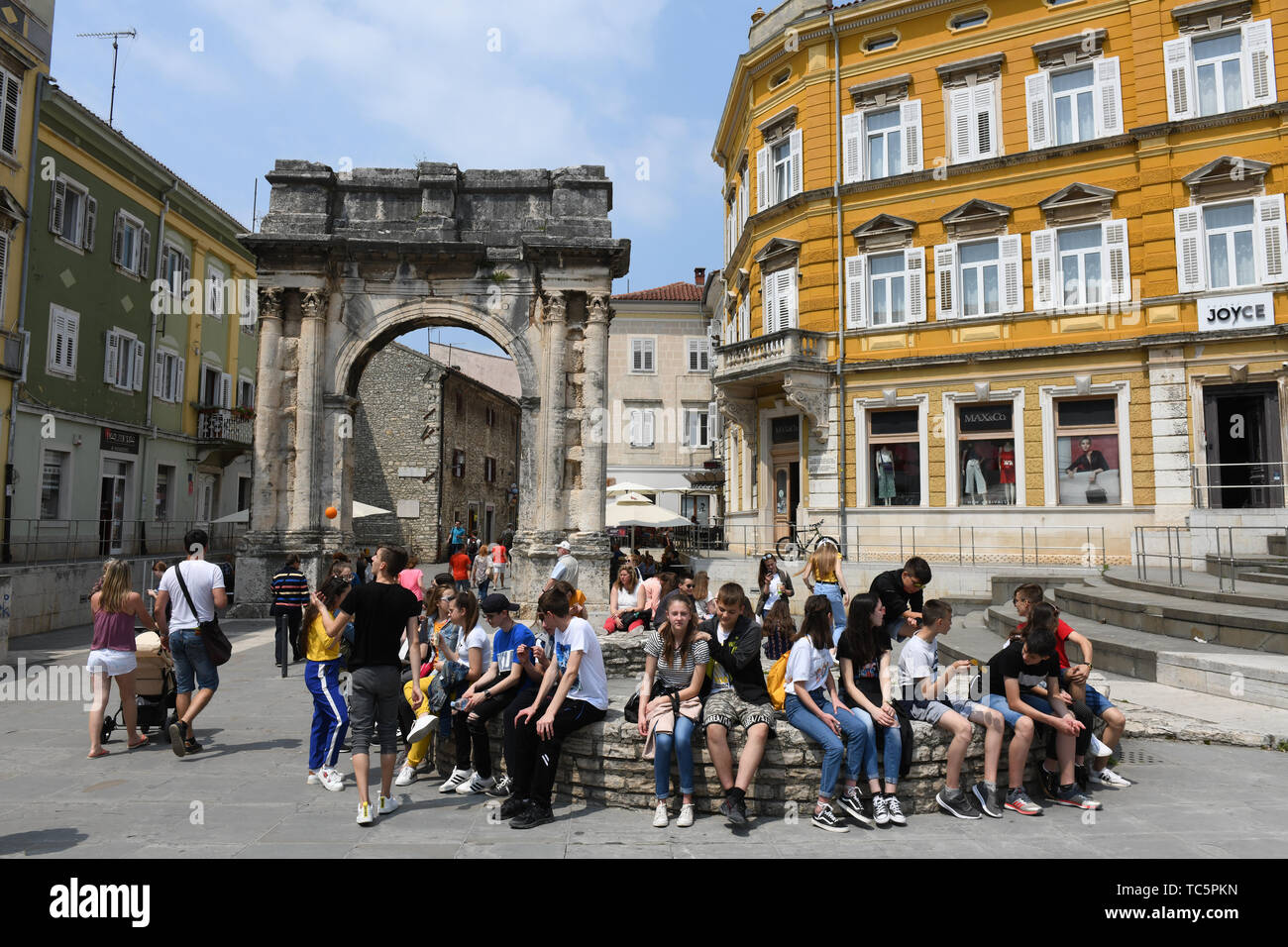Pula, Istria, Croatia, young people teenagers Stock Photo - Alamy