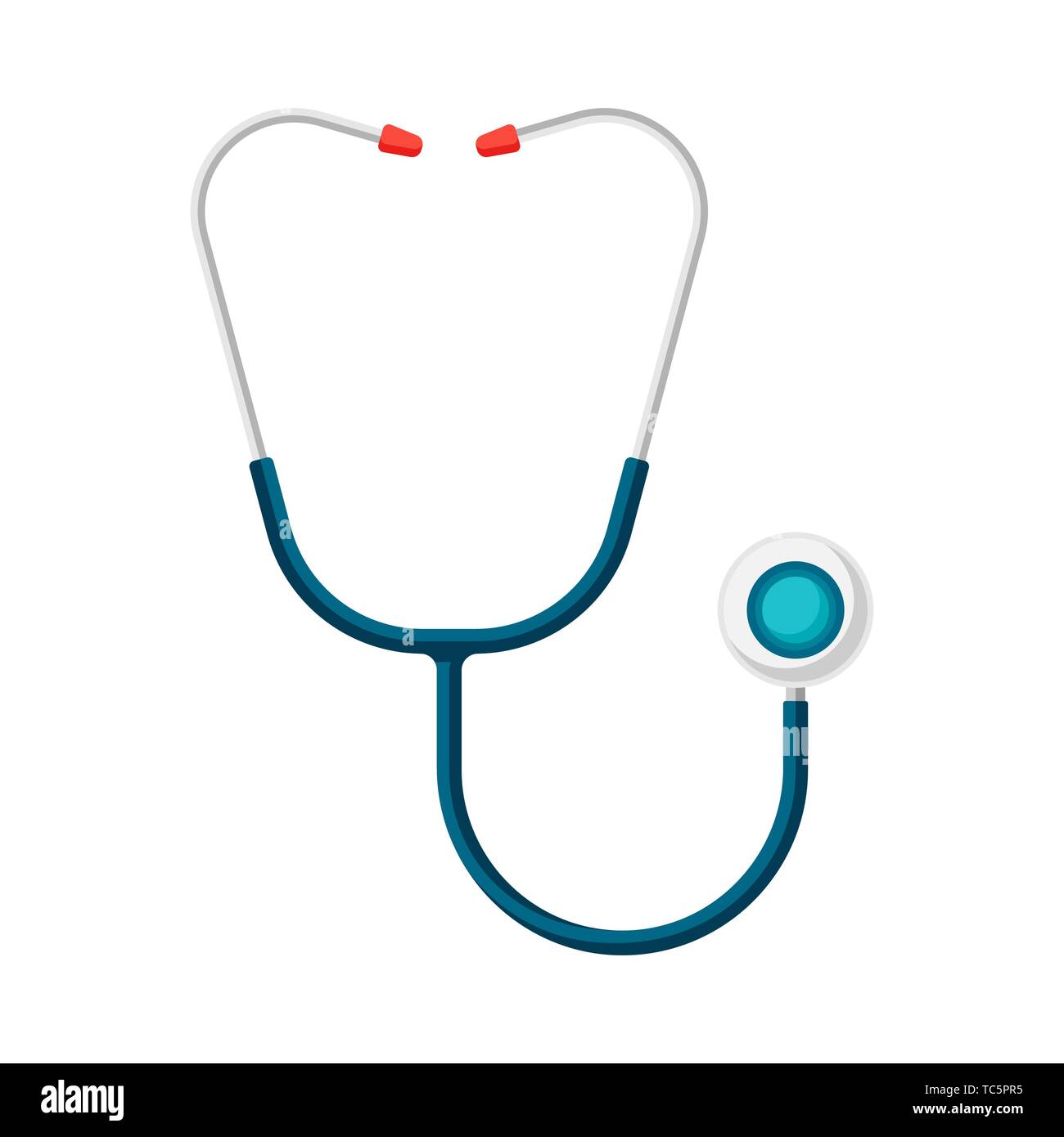 Stethoscope icon in flat style Stock Vector Image & Art - Alamy