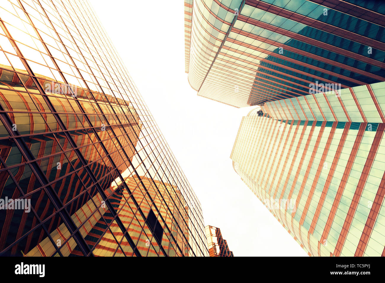 urban buildings exterior up looking Stock Photo - Alamy