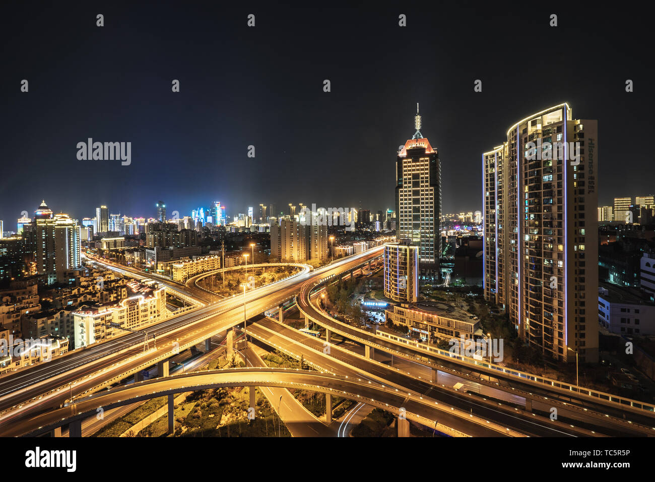 Qingdao city night view hi-res stock photography and images - Alamy