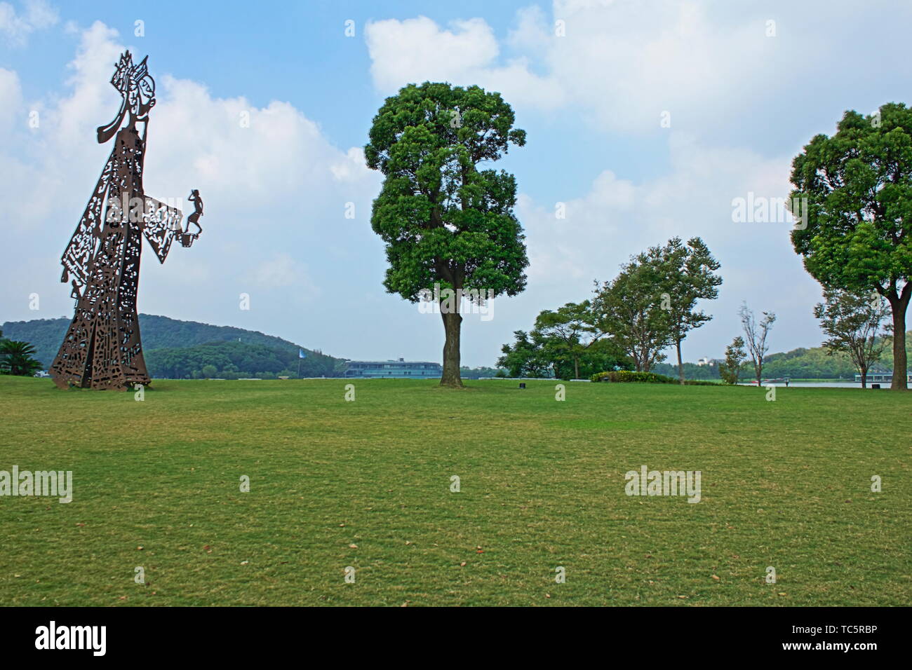 Scenery of Songjiang Moon Lake Sculpture Park in Shanghai Stock Photo ...