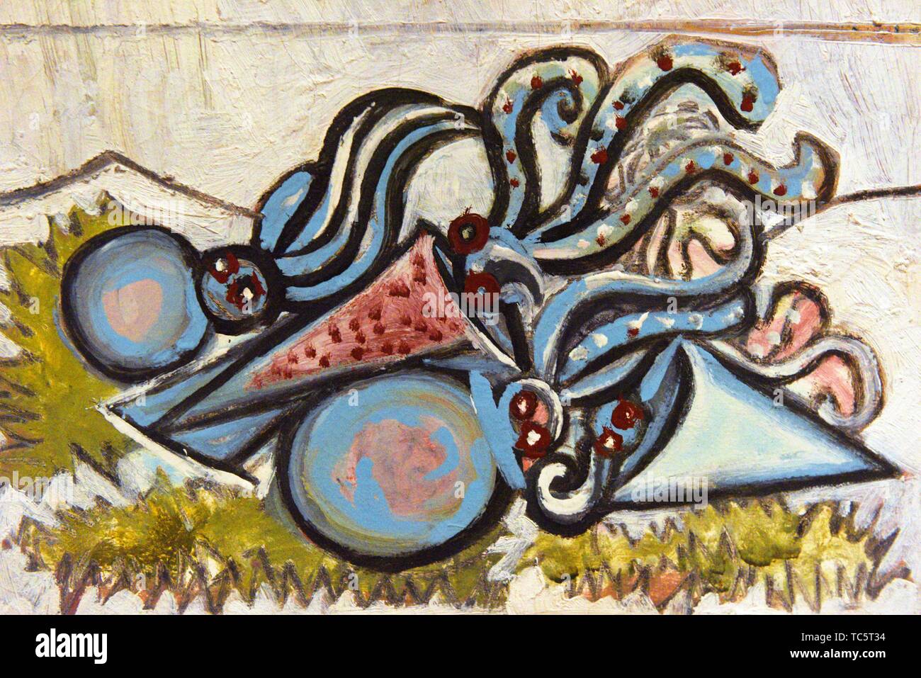 Still Life with Two Octopuses and Two Cuttlefishes,1946,painting by ...