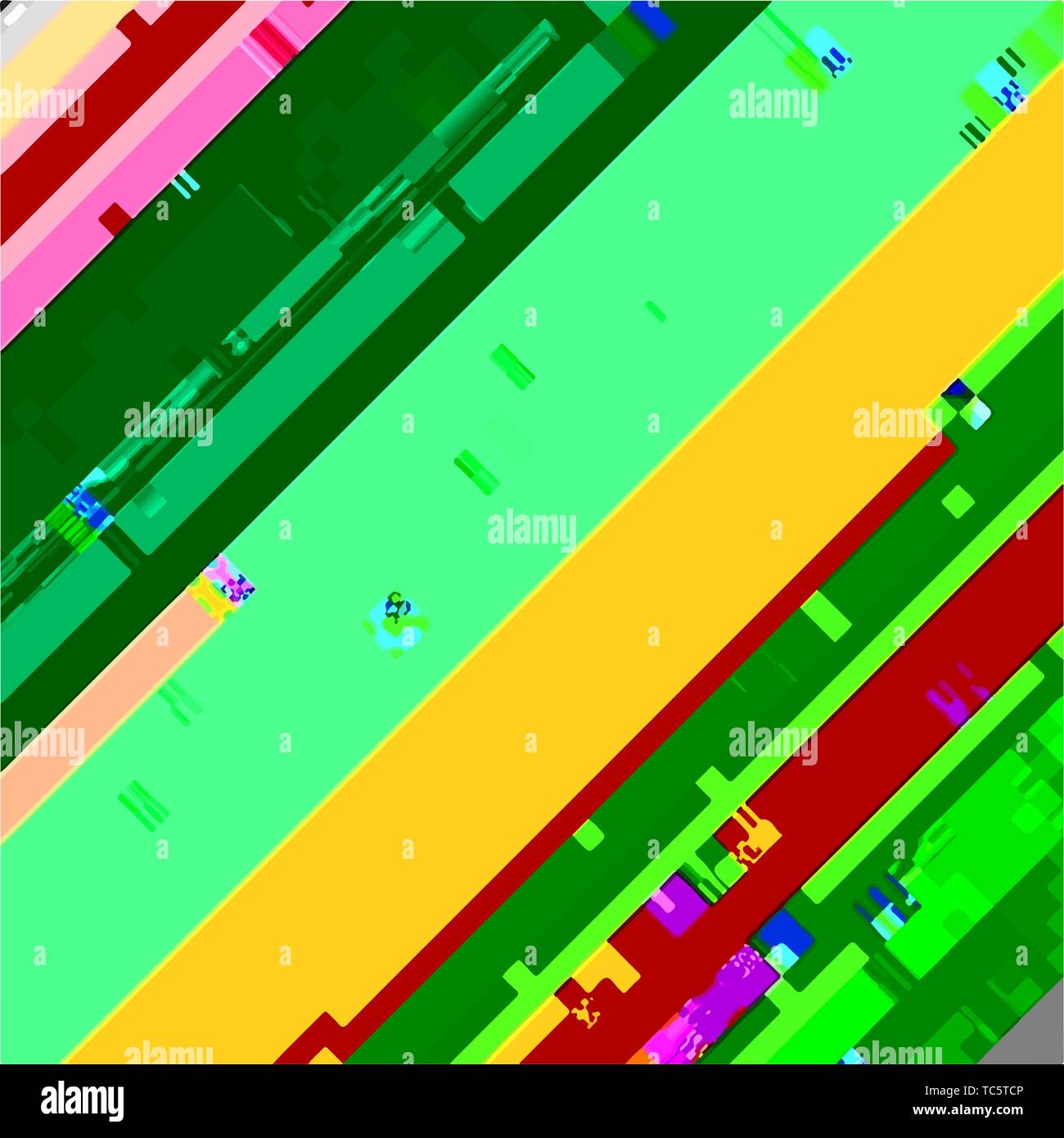 Glitch color lines video Stock Vector Images - Alamy