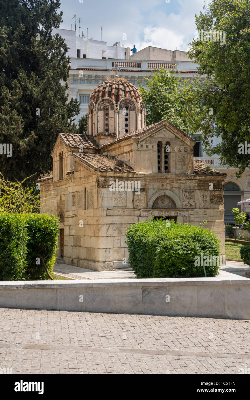 Little Metropolis by cathedral in Athens Stock Photo - Alamy