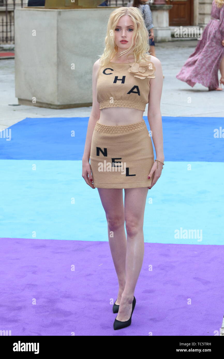 London. UK. Ellie Bamber at Royal Academy Of Arts Summer Exhibition ...