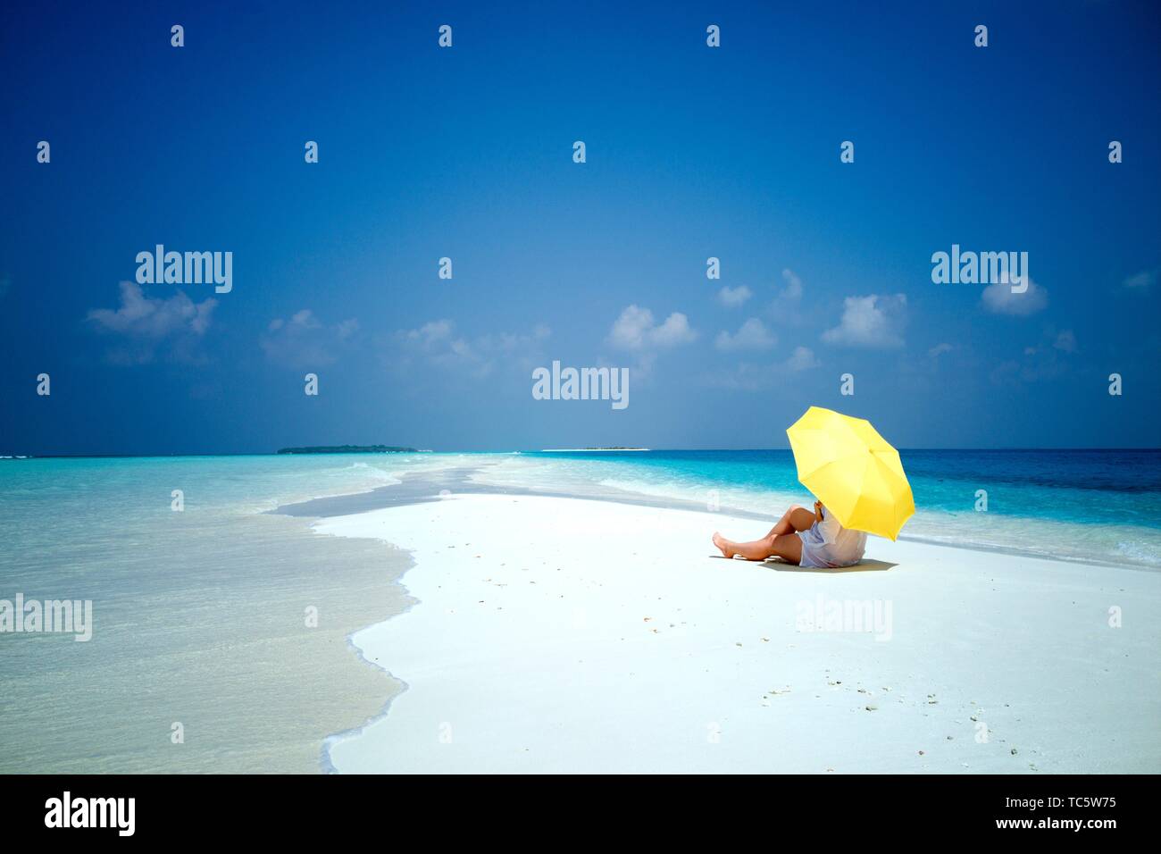 Female swimming sea rear view hi-res stock photography and images - Alamy