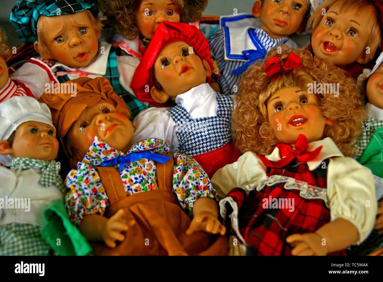 Many varied dolls hi-res stock photography and images - Alamy