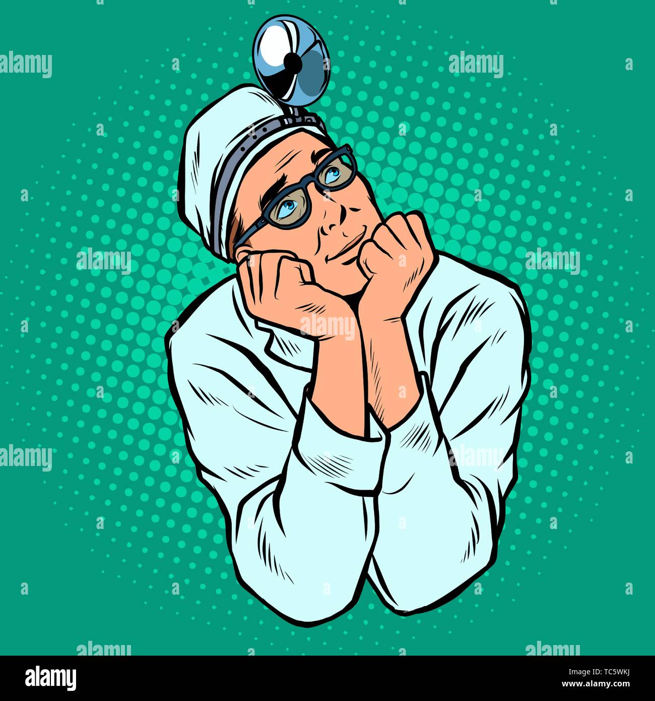 Health care man checking Stock Vector Images - Alamy