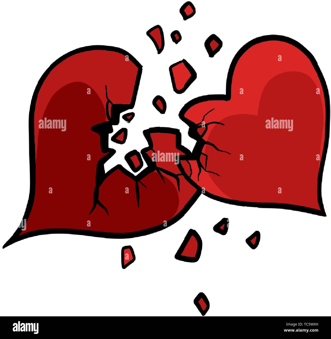 Symbol of loss and love Stock Vector Images - Alamy