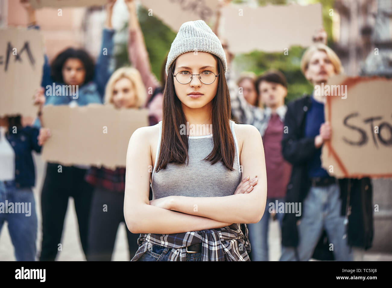 Protest march rally multi ethnic hi-res stock photography and images ...