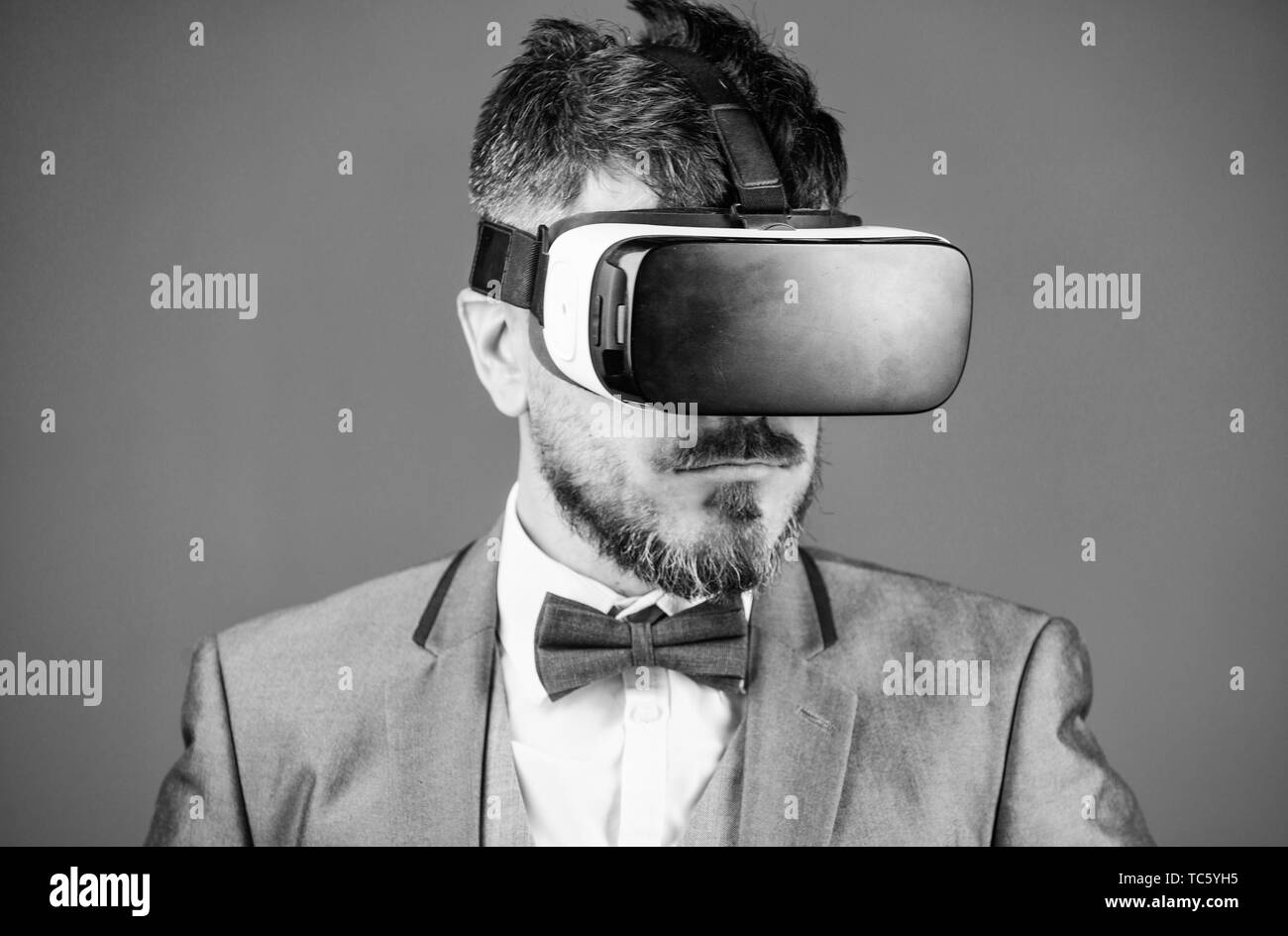 Digital technology for business. Business man virtual reality. Modern ...