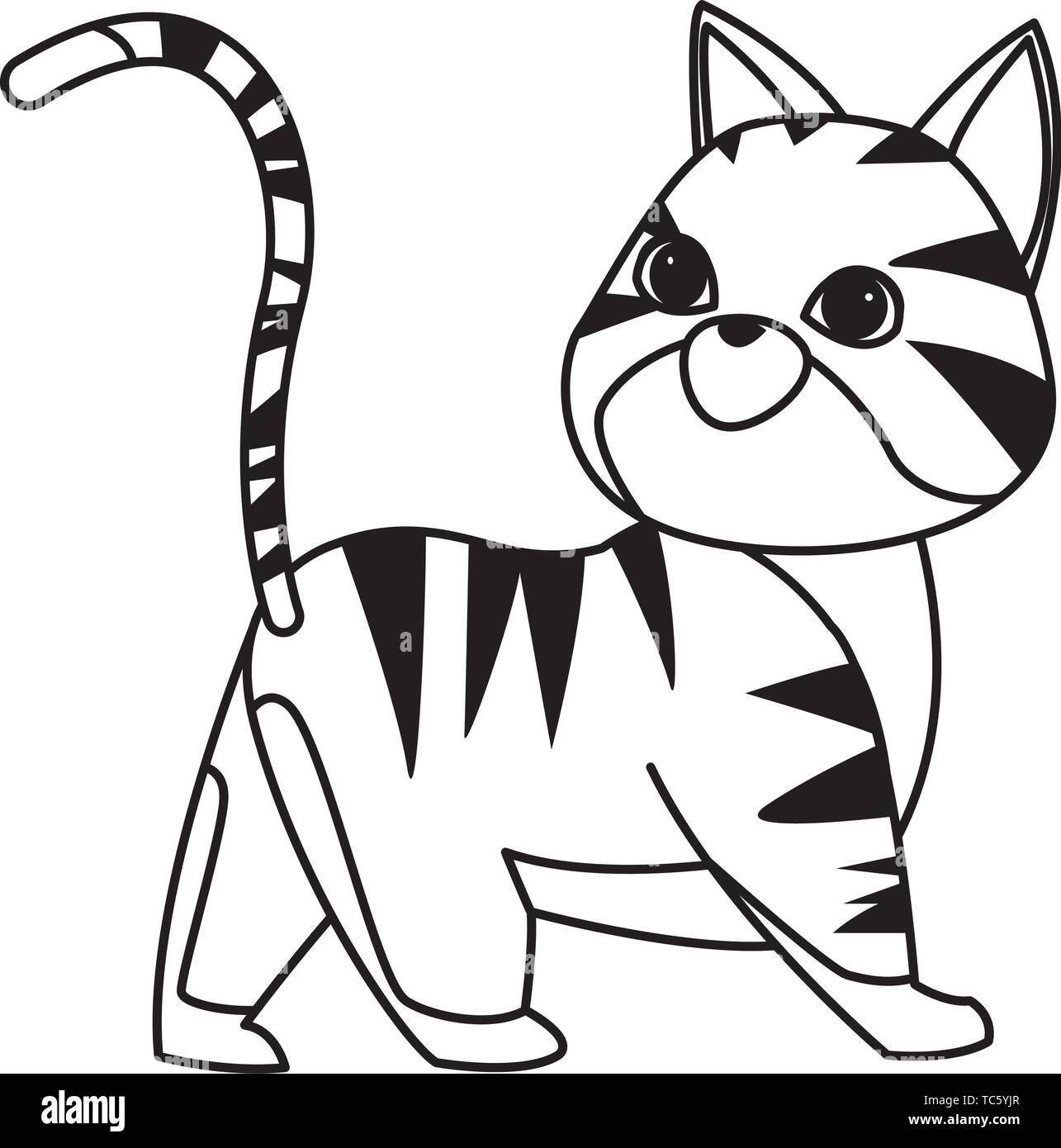 gray cat icon cartoon isolated Stock Vector Image & Art - Alamy