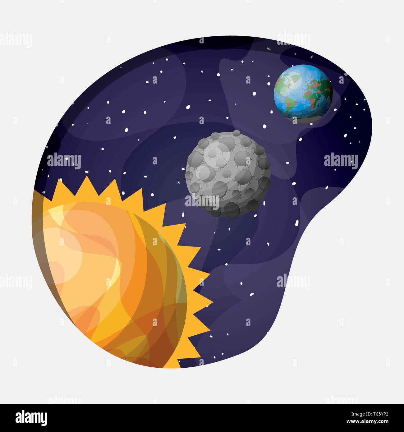 Solar system planets and sun design vector illustration Stock Vector ...