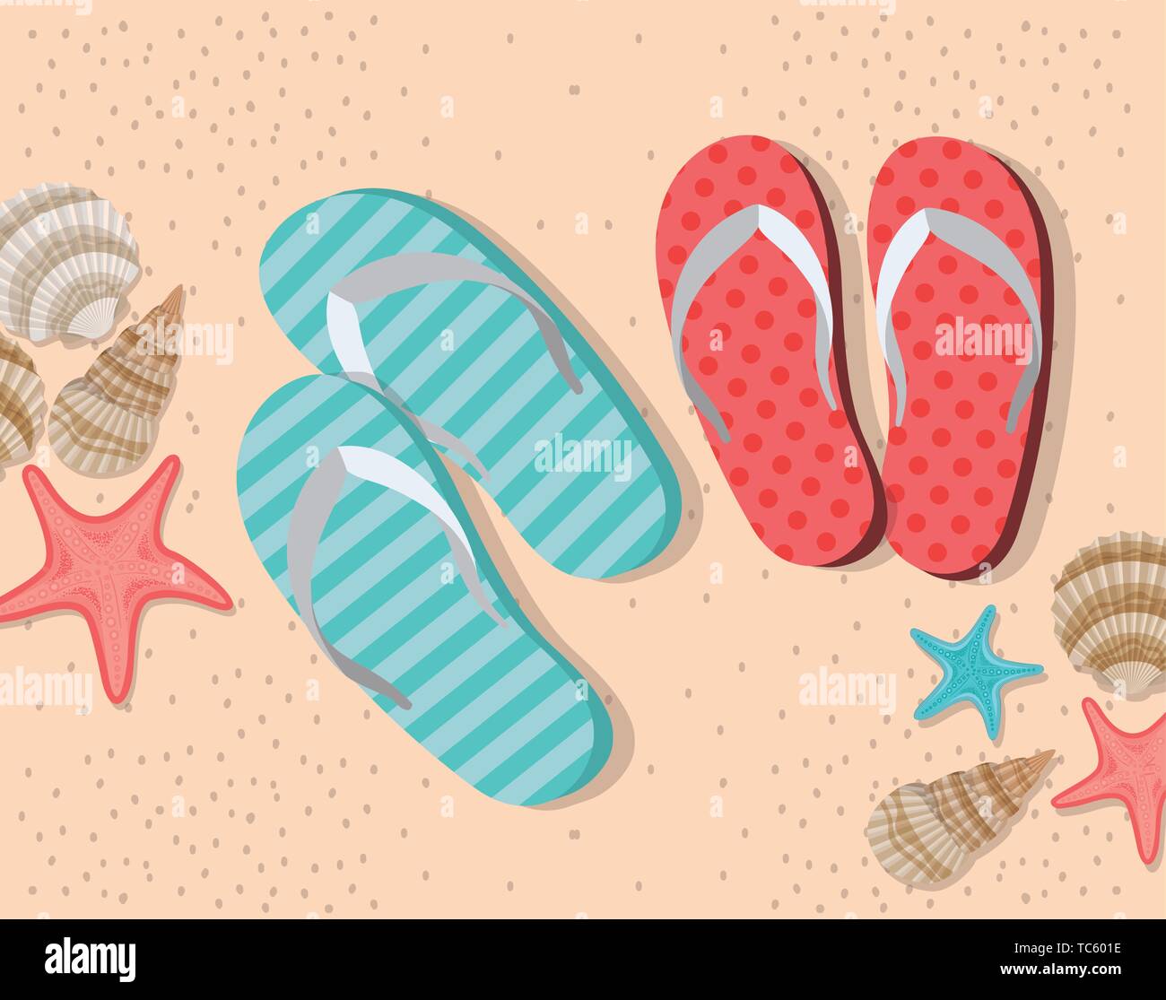 Foot in flip flops Stock Vector Images - Alamy